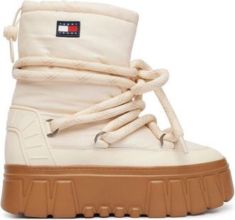 Tommy Jeans Schneeschuhe Tjw Platform Nylon Snowboot Wl EN0EN03163 Creme