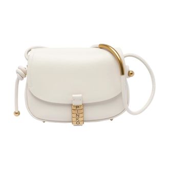 Pinko Pinko, Femme, Sacs, Blanc, Taille: ONE Size Soft Saddle Mini Bag