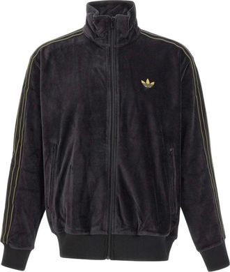 adidas Veste de surv&ecirc;tement Firebird en velours - Homme - Sport - Noir - Taille: S