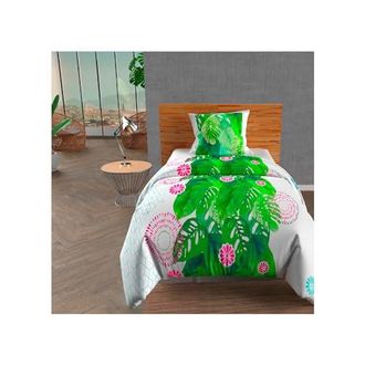 Soleil d'Ocre Tahiti Satz Startseite von Tröster, Baumwolle, Weiß, 140x200 cm