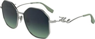 Karl Lagerfeld Femme, Accessoires, Gris, Taille: ONE Size Lunettes de soleil &agrave; monture en m&eacute;tal avec protection UV