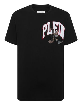 Philipp Plein Round Neck T-Shirt Crystal Eagle Mini