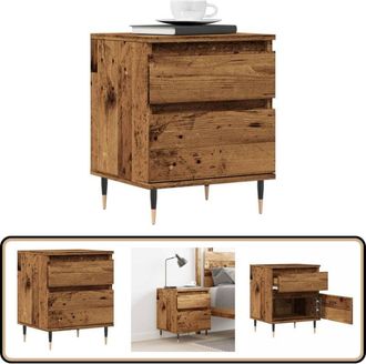 vidaXL vidaXL Nachttisch Altholz-Optik 40x35x50 cm Holzwerkstoff