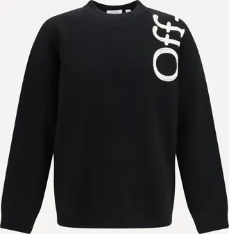 Off-white Vertical Bookish logo knit Crewneck Male XL