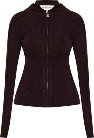 Victoria Beckham Femme, Sweatshirts et sweats &agrave; capuche, Brun, Taille: 38 FR Victoria Beckham Sweaters Chocolate