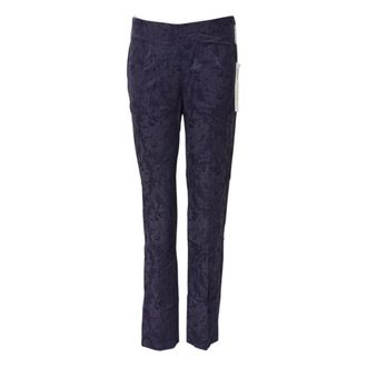 Bencivenga Jacquard High Waisted Pants - - Trousers - Damen - Lila - L