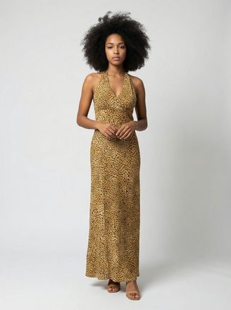 Gerard Darel Robe longue cintr&eacute;e &agrave; dos nu - EVANNA - Jaune