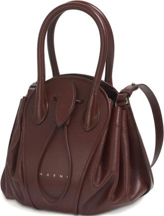 Marni sac porté épaule tulipea - Marron