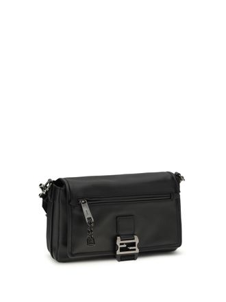 Fendi Mens Flux Messenger Shoulder Bag Nero+rut.ubl.sat Calf Leather Bos Taurus