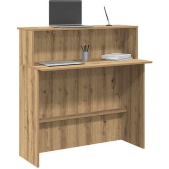 vidaXL Vidaxl - Bureau réception chêne artisanal 100x50x103,5cm bois ingénierie