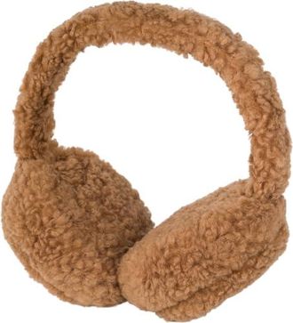 styleBREAKER Cache-oreilles pour femmes en peluche de nounours hirsute - Earmuffs stylés et chauds pour les jours froids 04026071, couleur:Chameau