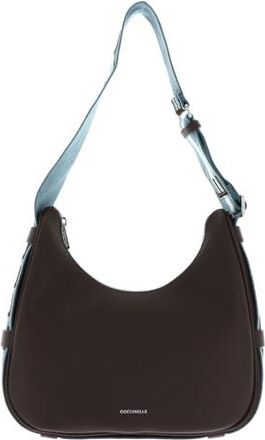 Coccinelle sac à épaule Raquel Handbag Double Grainy Leather Brunette/Arctic Blue marron foncé