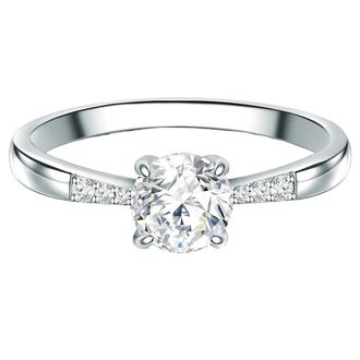 Trilani Ring - Sterling Silber Ring Zirkonia - Gr. 50 - in Silber - f&uuml;r Damen