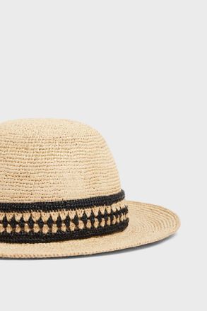 Gerard Darel Chapeau avec bande bicolore - ELYA - Ficelle/Noir
