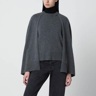 Toteme Grey cashmere cape sweater
