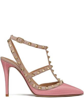 Valentino Garavani escarpins &agrave; ornements Rockstud 100 mm - Rose
