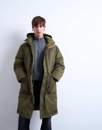 Topman Parka in Khaki mit zwei Taschen-Gr&uuml;n