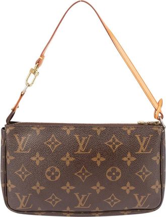 Louis Vuitton Crossbody Bags - Louis Vuitton Canvas Monogram Pochette Accessoire - Gr. unisize - in Braun - f&uuml;r Damen