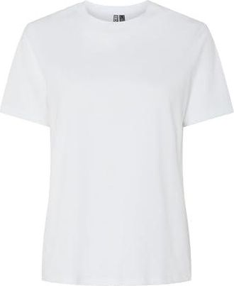 Pieces Femme Pcria Solid Tee Noos BC T-Shirt, Blanc Éclatant., XL EU