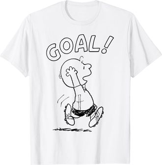 Peanuts Fußballtor Charlie Brown T-Shirt