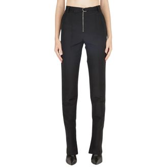 CAPASA MILANO Moderne Milit&auml;r Wollhose - - Trousers - Damen - Schwarzk - XS