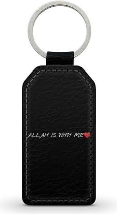Generic Porte-cl&eacute; noir en simili Cuir Allah Islam Musulman prophete Citation Islamique Allah Akbar Coran Ref 15
