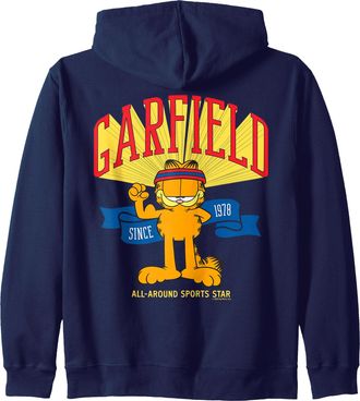 Garfield Pose, Star Winner des Uni-Schullaufteams, Retro-Design Kapuzenjacke