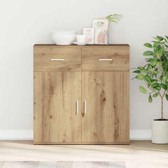 vidaXL Buffet ch&ecirc;ne artisanal 79 x 38 x 80 cm Bois ding&eacute;nierie Vidaxl