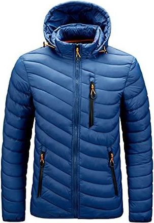 Generic Manteau Homme Hiver Chaud, Doudoune Homme Hiver Veste Manches Longues Couleur Unie Doudounes De Randonn&eacute;e Homme Anorak Homme Legere Doudoune &Agrave; Capuche