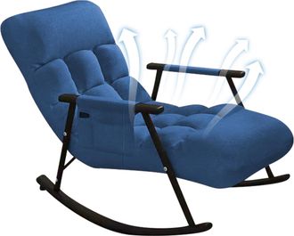 Generico Schaukelstuhl für Schlafzimmer, Liegestuhl, gepolsterter Sitz, moderner Liegestuhl, Schaukelliege, Lesesessel, Gleitstuhl für Wohnzimmer, faules Sofa,
