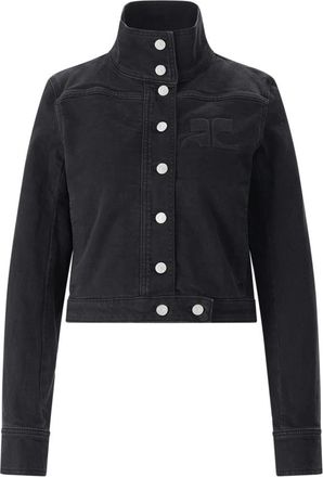 Courr&egrave;ges Femme, Vestes, Noir, Taille: 42 FR Denim Vestes