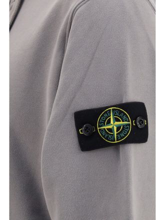 Stone Island Mens Hoodie Cotton Zip Grey Sweatshirts Sweater