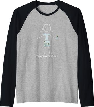 Whyitsme Design Lustiges singendes M&auml;dchen-S&auml;ngerin Raglan