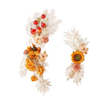 Generic Künstliche Blumensturzgirlanden aus Seidentuch, Weinrote Farbe, Lebensechtes Aussehen, Wunderbares Geschenk für die Hochzeitszeremonie, Vielseitiges D