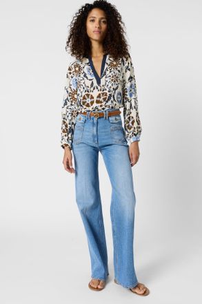 Gerard Darel Blouse fluide imprim&eacute;e - CRYSTELLE - Ecru