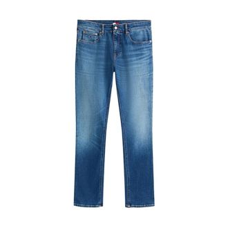 Tommy Jeans Schmale Passform Blaue Jeans mit Ausgebleichtem Finish - - Jeans - Herren - Blau - W33