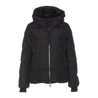 Herno Schwarze Daunenjacke mit Rei&szlig;verschluss - - Jackets - Damen - Schwarzk - S