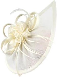 Generic Chapeau bibi en sinamay en forme de goutte deau pour cocktail, mariage, ivoire, taille unique
