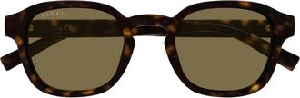 Gucci Runde Sonnenbrille - - Accessories - unisex - Braun - 49 MM
