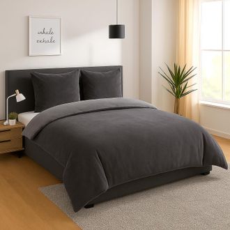 Heimtexland Teddy Flanell Wende Bettwäsche Set I Winter Bettbezug I kuschelig weich und warm I 2 Kopfkissen 80x80 I Bettdecke 200x200 I Cashmere Touch Geschenkide