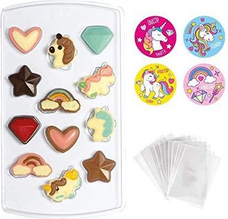 Decora 0890010 SET TIEFGEZOGENE FORM EINHORN 15 X 26 CM