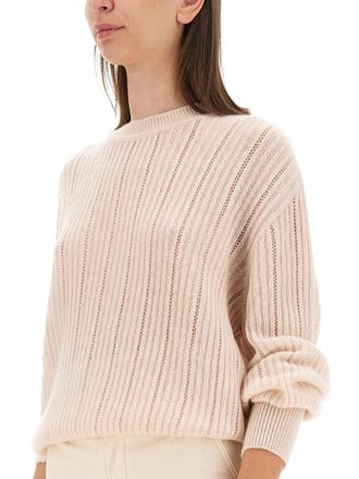 Kiton Cashmere and Silk Blend Sweater - Beige