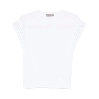 D.exterior Femme, Tops, Blanc, Taille: 40 FR T-shirt en coton stretch