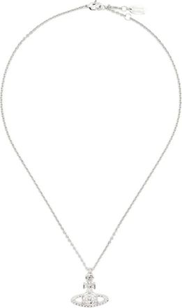 Vivienne Westwood Femme, Accessoires, Gris, Taille: ONE Size Pendentif en cristal de rhodium avec bas-relief