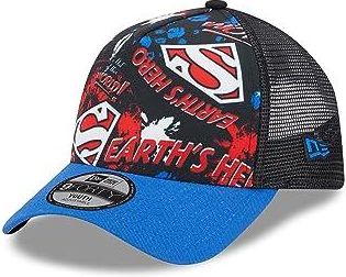New Era Superman Truckerkappe Kinder DC Cap Snapback Mesh schwarz blau - Child