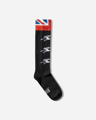 Prototypes Thigh High Graphic Socks Black
