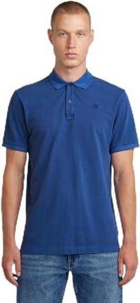 G-Star 8719965012981 Dunda Overdyed Slim Polo, Bleu (Racing Blue GD D11595-d756-h739), XL