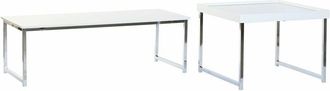 DKD Home Decor Couchtisch Set 2 Stahl mdf 110x48x45 Wei&szlig; mdf Stahlmaterial mehrfarbige Farbfamilien -Tische B&auml;sse Details
