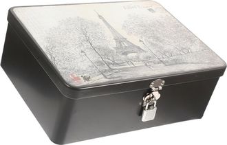 Cabilock Kleine Vintage Wei&szlig;blechbox mit Schloss Metall Aufbewahrungsdose f&uuml;r Schmuck S&uuml;&szlig;igkeiten und Geschenke