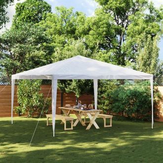 vidaXL Tente de r&eacute;ception 4x4 m Blanc